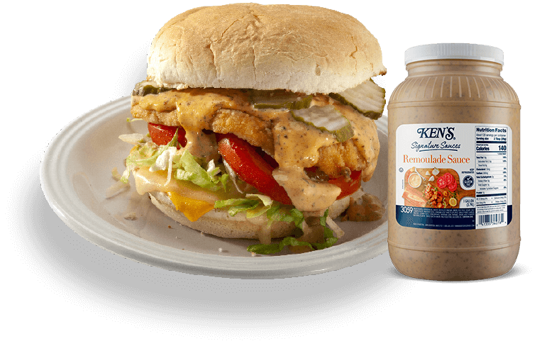 Chicken Po’ boy with ken’s signature remoulade sauce